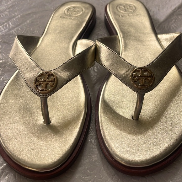 Tory Burch | Shoes | Tory Burch Gold Sandals With Elegant Straps | Poshmark